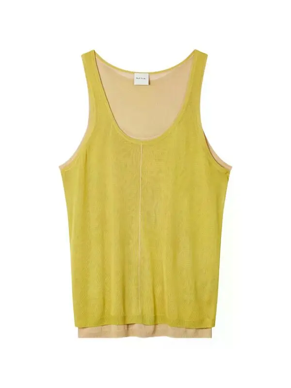 Paul Smith Double-layered Sleeveless Top - Yellow