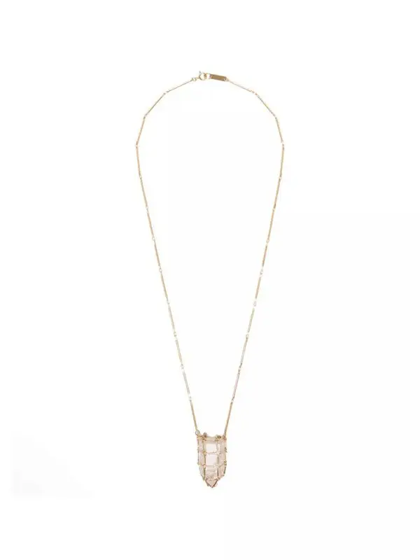 Isabel Marant Rock Crystal Pendant Necklace - Gold