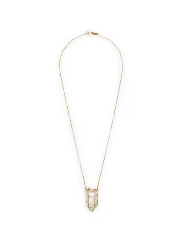 Isabel Marant Rock Crystal Pendant Necklace - Gold