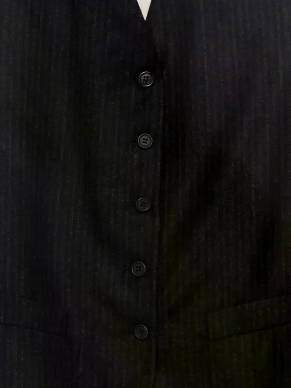 ROMEO GIGLI 1990s Pinstripe Waistcoat - Blue