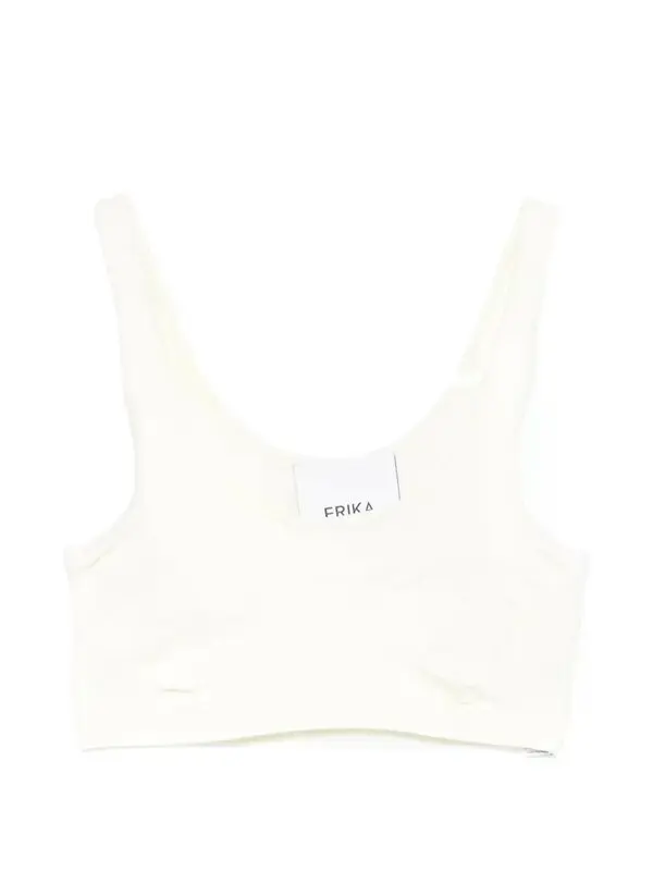 Erika Cavallini Ribbed Crop Top - Neutrals