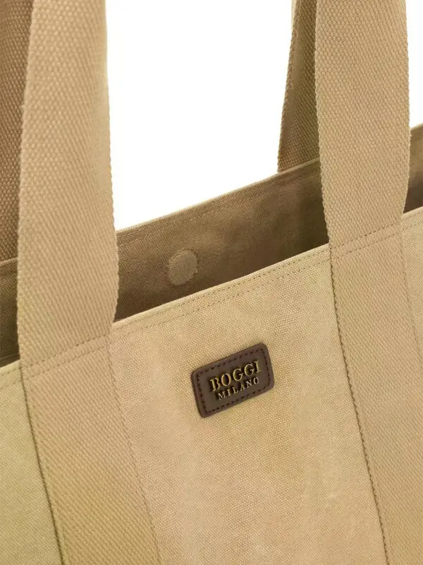 Boggi Milano Cotton Canvas Tote Bag