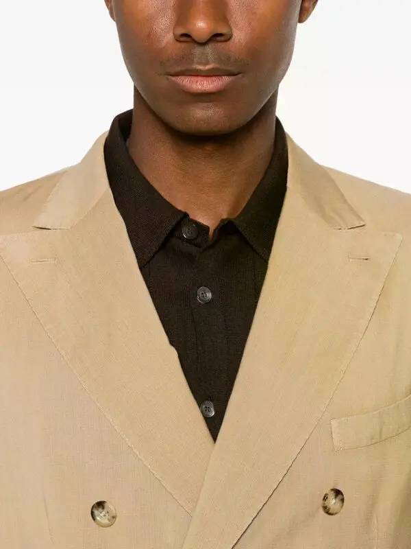 Boglioli Double-breasted Peak-lapel Blazer - Brown