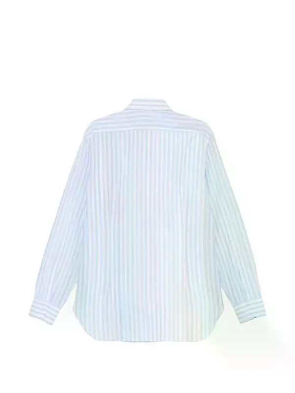 BARBA NAPOLI Striped Long-sleeve Shirt - Blue