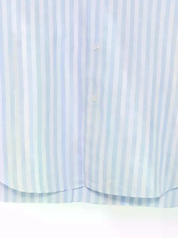 BARBA NAPOLI Striped Long-sleeve Shirt - Blue