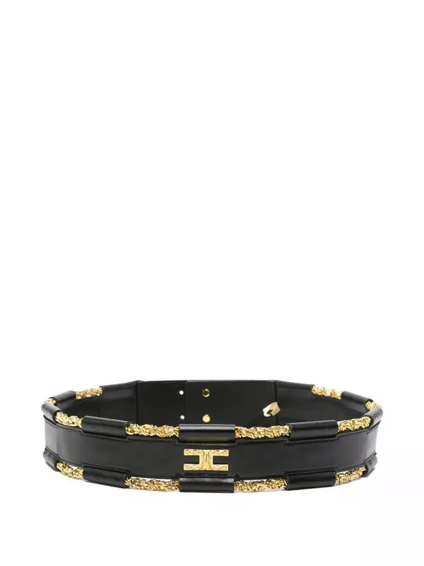 Elisabetta Franchi Chain-link Logo-plaque Belt - Black