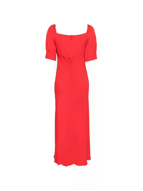 Vivetta Gathered Puff-sleeve Midi Dress