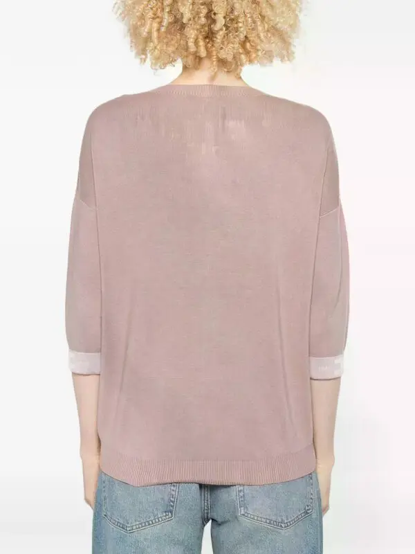 Elisabetta Franchi Logo-cuff Piped Sweater