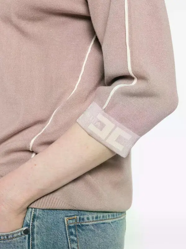 Elisabetta Franchi Logo-cuff Piped Sweater