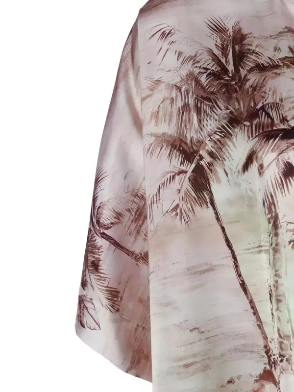 SHIRTAPORTER Palm-tree Print Blouse