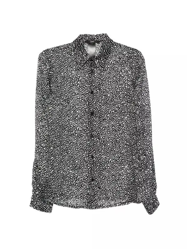 SAPIO Speckle-pattern Shirt - Black
