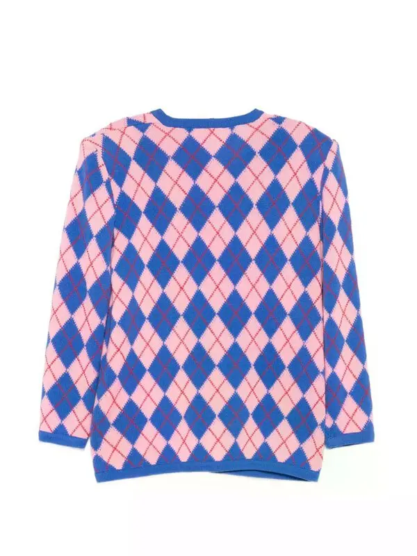 Valentino Garavani 1980s Argyle-knit Cardigan
