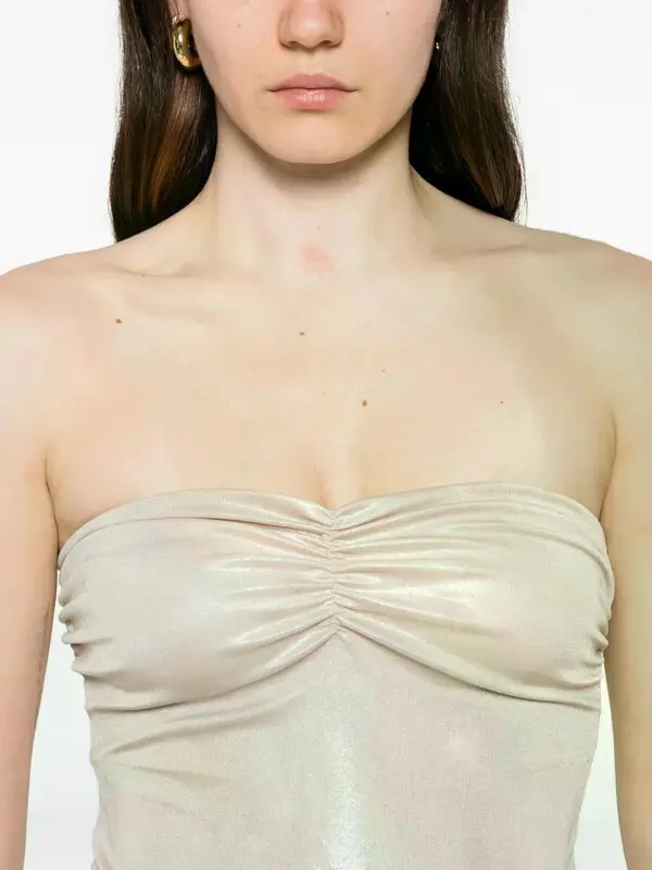 LE RJTANGE Ruched Sweetheart Top