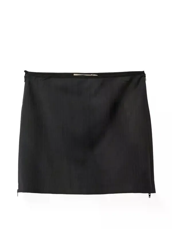 Paloma Wool Lumieti Pinstripe Mini Skirt With Zip Detail - Grey