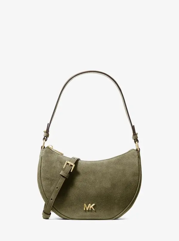 Michael Kors Kyla Small Suede Convertible Pochette - Green