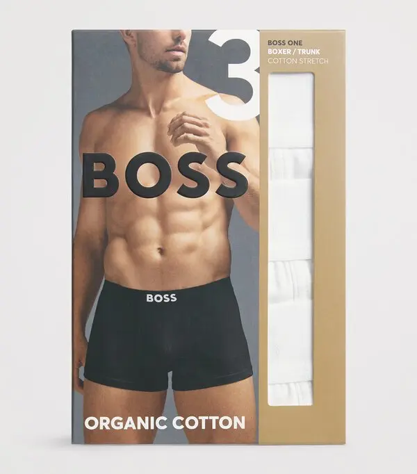 BOSS Organic Cotton Stretch Boxers - White