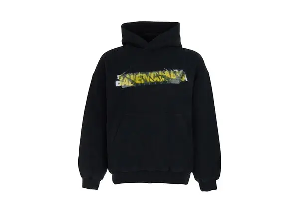 Balenciaga Medium Fit Hoodie - Black