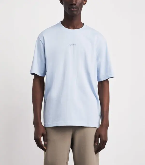 BOSS Cotton Logo T-shirt - Blue