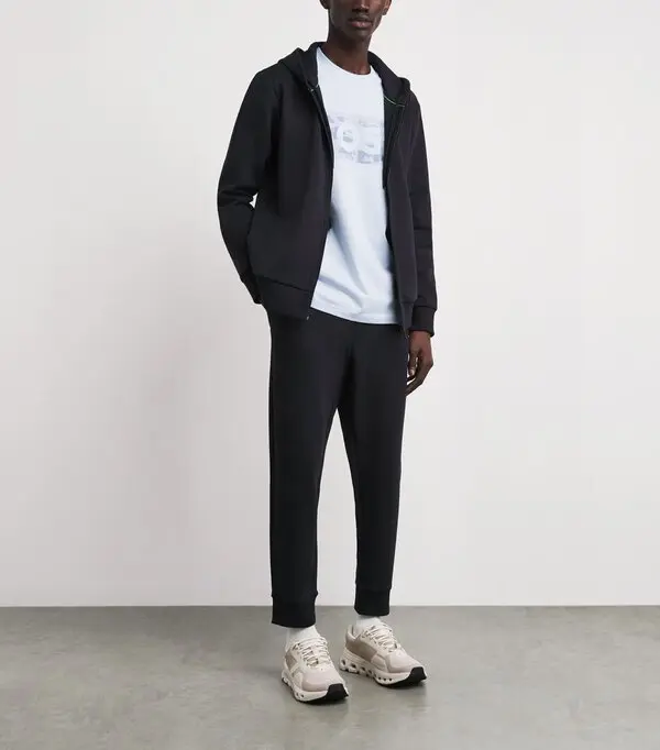 BOSS Stretch-cotton Logo Sweatpants - Blue