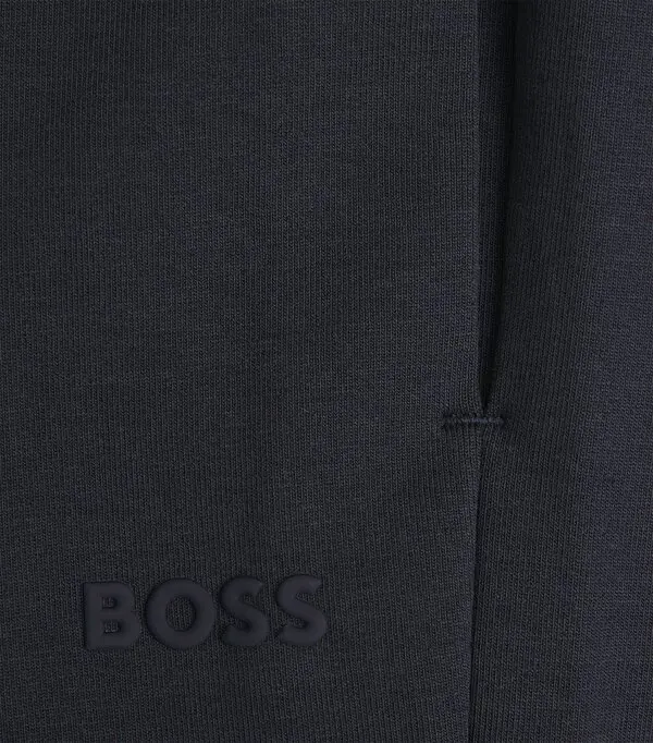 BOSS Stretch-cotton Logo Sweatpants - Blue