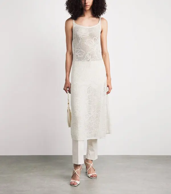 Fabiana Filippi Sequinned Open-work Midi Dress