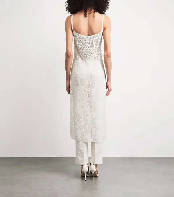 Fabiana Filippi Sequinned Open-work Midi Dress