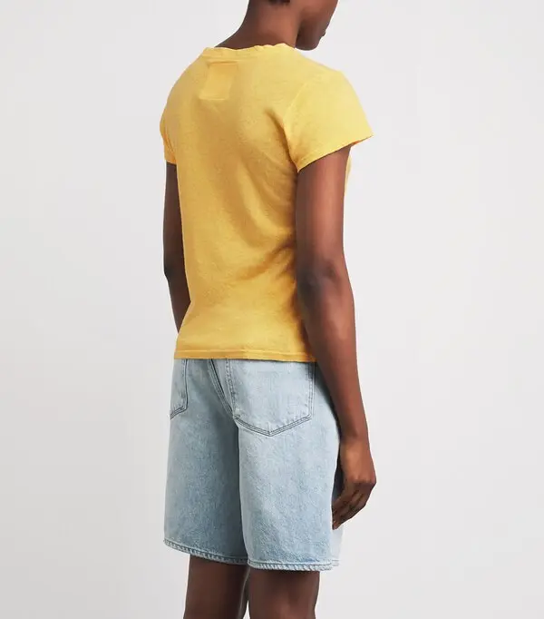 MOTHER Cotton-linen The Lil Sinful T-shirt