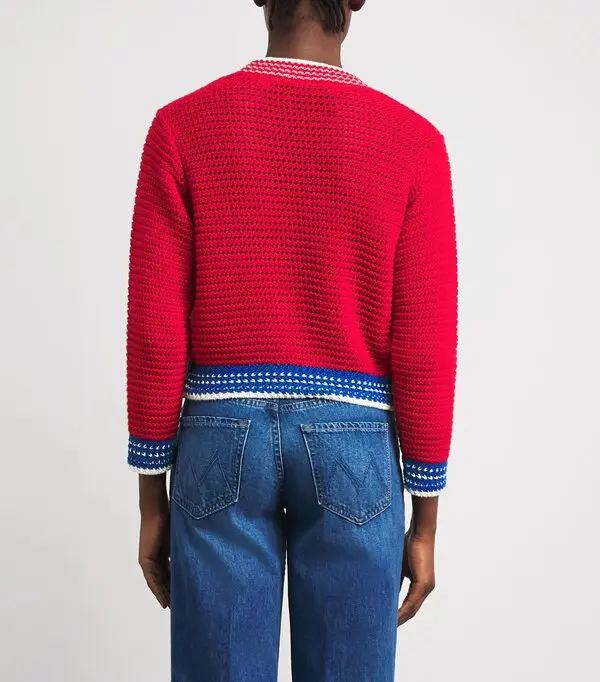MOTHER Cotton Mini Pullover Sweater - Red