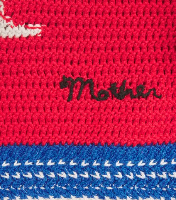 MOTHER Cotton Mini Pullover Sweater - Red