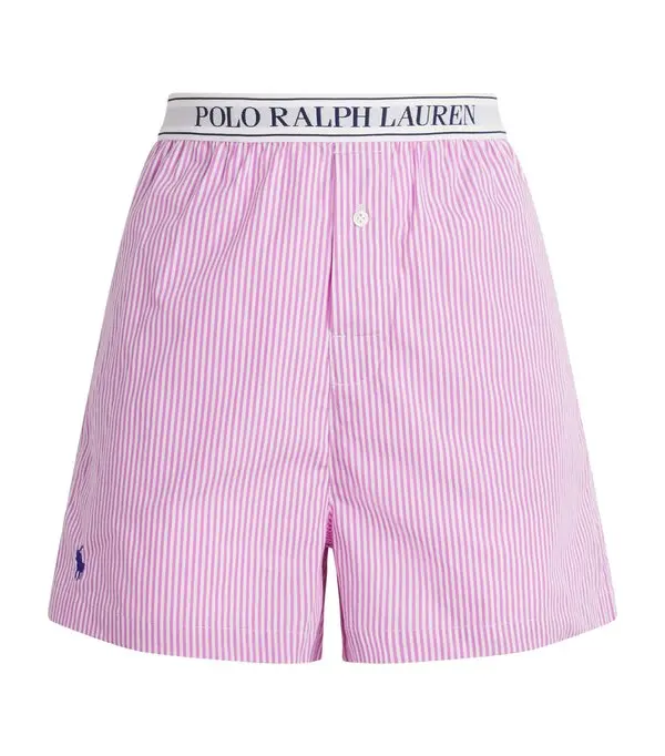 Polo Ralph Lauren Cotton Stripe Logo Pyjama Shorts - Pink