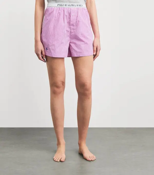 Polo Ralph Lauren Cotton Stripe Logo Pyjama Shorts