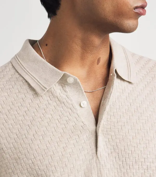 Paige Cotton-wool-silk-cashmere Kiko Polo Shirt - Beige