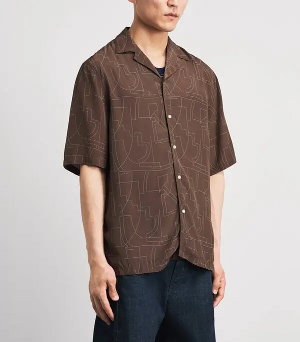 Officine Générale Dotted Eren Shirt - Brown