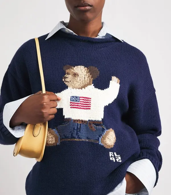 Polo Ralph Lauren Cotton-linen Sitting Polo Bear Pullover