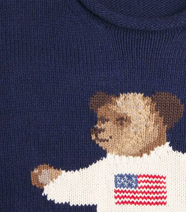 Polo Ralph Lauren Cotton-linen Sitting Polo Bear Pullover
