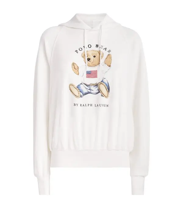 Polo Ralph Lauren Micro-towelling Sitting Polo Bear Hoodie - White