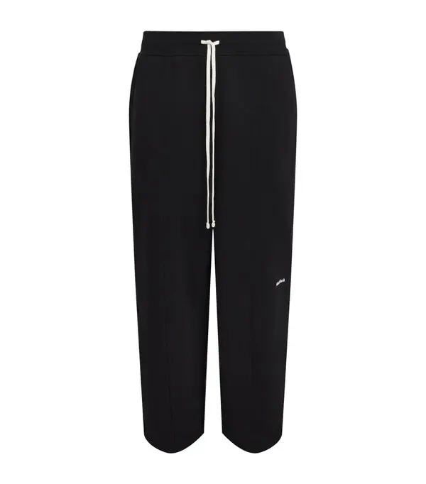 ABOUT:BLANK Cotton Logo Pleated Sweatpants - Black