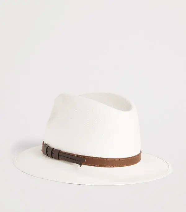 Borsalino Country Panama Straw Hat - Red