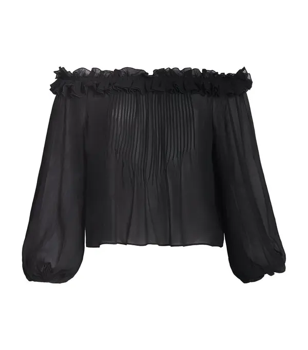 Paige Silk Off-the-shoulder Casey Blouse