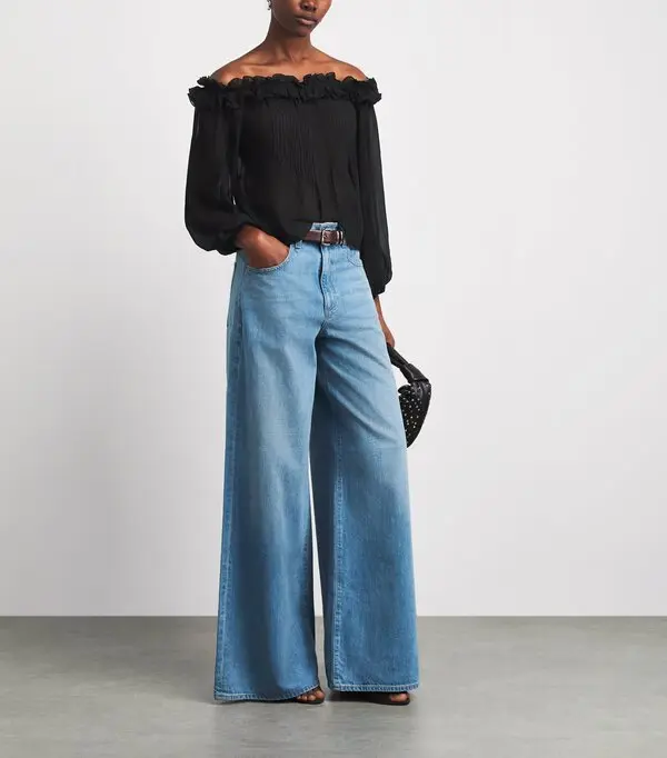 Paige Silk Off-the-shoulder Casey Blouse