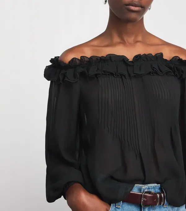 Paige Silk Off-the-shoulder Casey Blouse