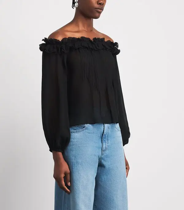 Paige Silk Off-the-shoulder Casey Blouse