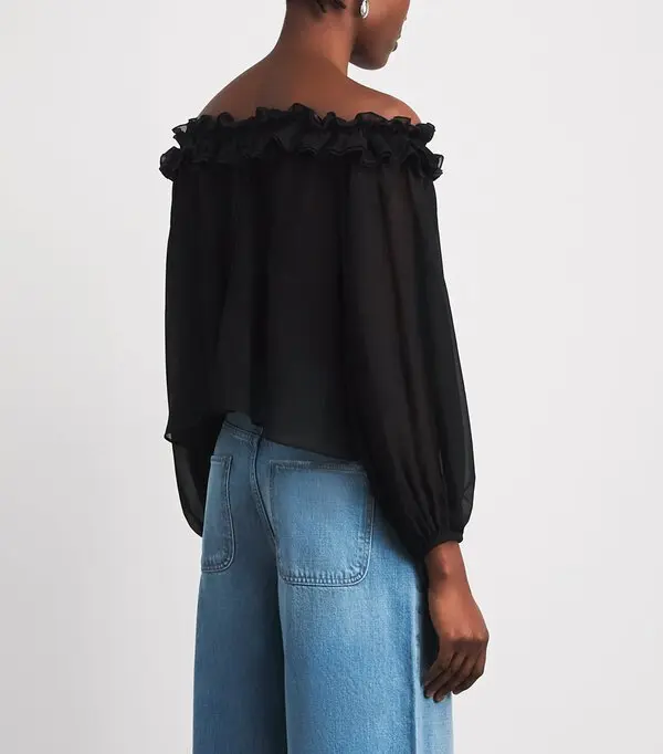 Paige Silk Off-the-shoulder Casey Blouse