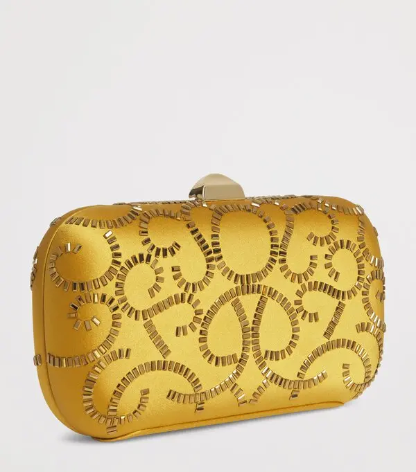 Rodo Satin Embellished Clutch