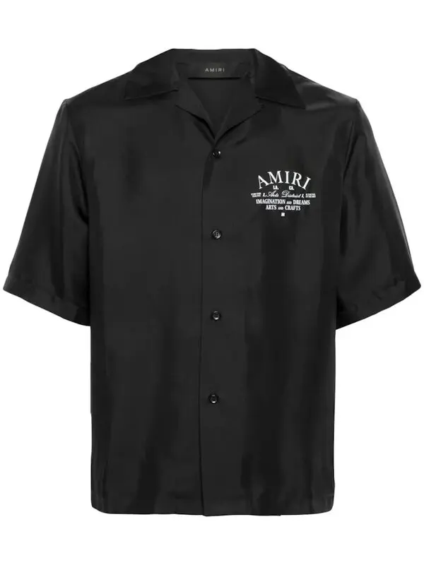 Amiri Arts District Bowling Shirt - Black