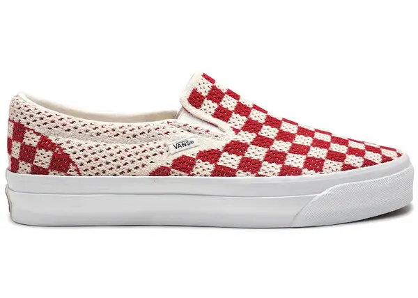 VANS Lx Classic Slip-on 98 Ek Checkerboardin - Red/marshmallow