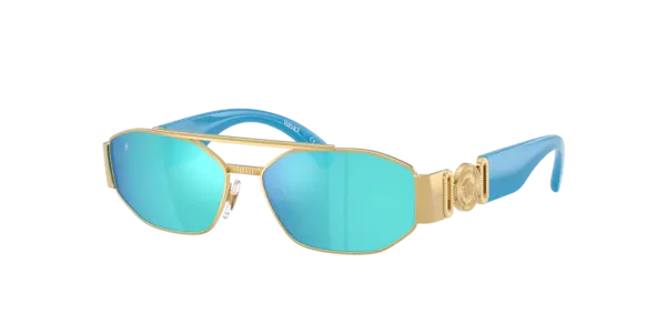Versace Vk2003 Sunglasses - Light Green Mirror Blue
