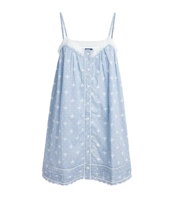 Polo Ralph Lauren Cotton Stripe Mini Dress - Blue