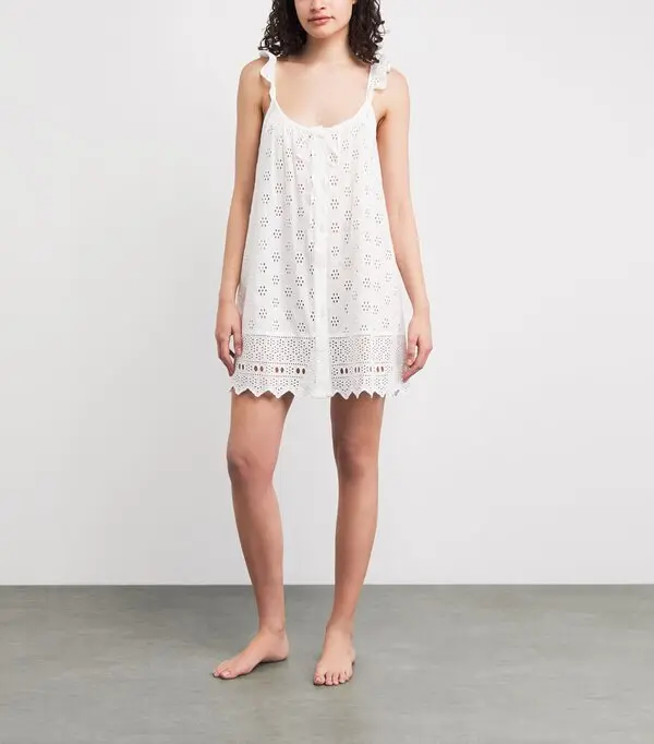Polo Ralph Lauren Cotton Openwork Mini Nightdress