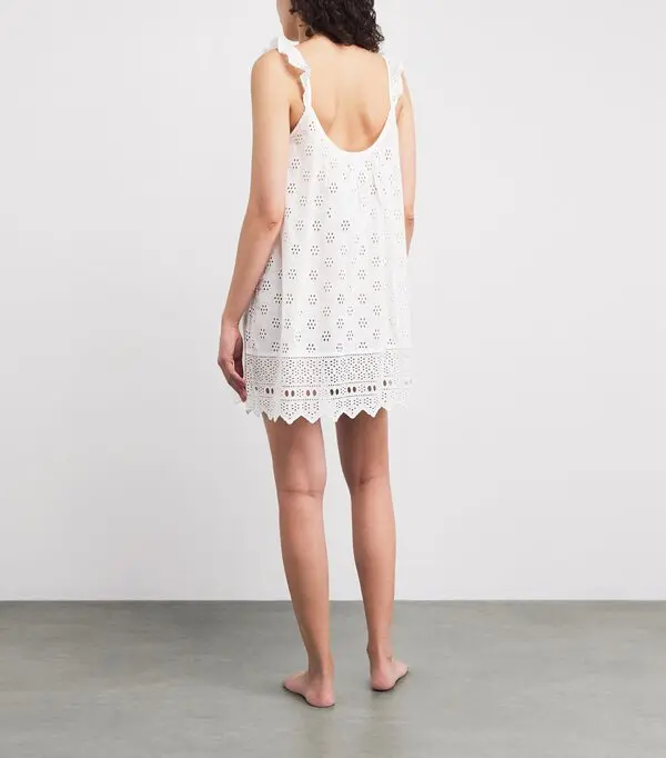 Polo Ralph Lauren Cotton Openwork Mini Nightdress